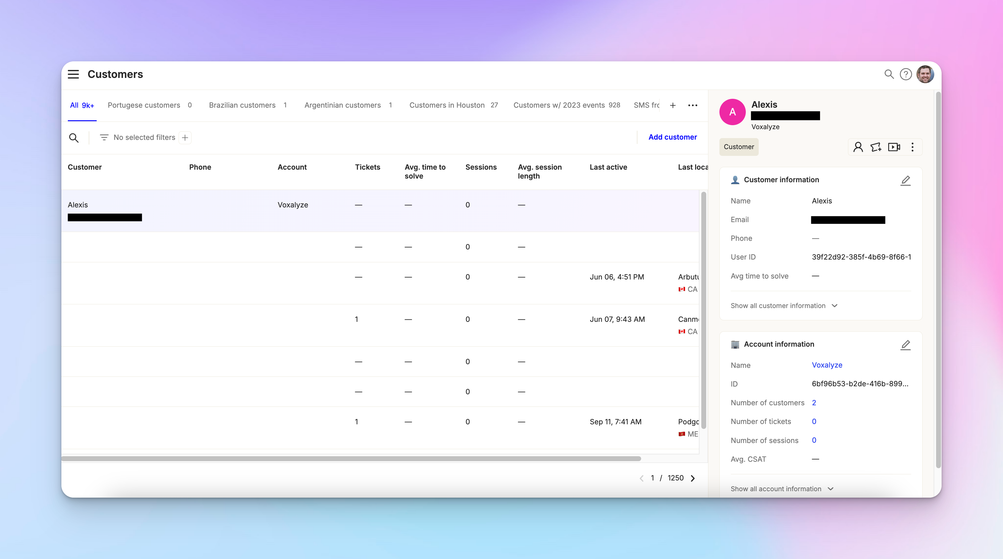Managing customers and accounts | Atlas Help Center