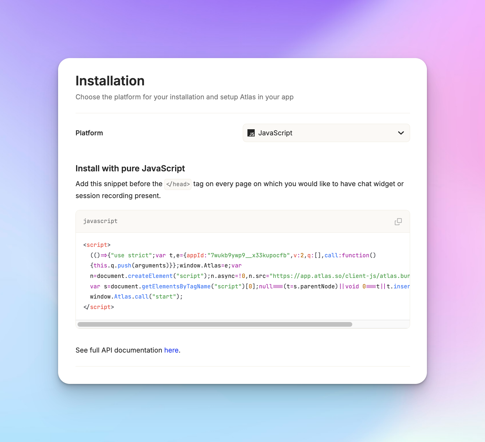 Atlas Setup | Atlas Help Center
