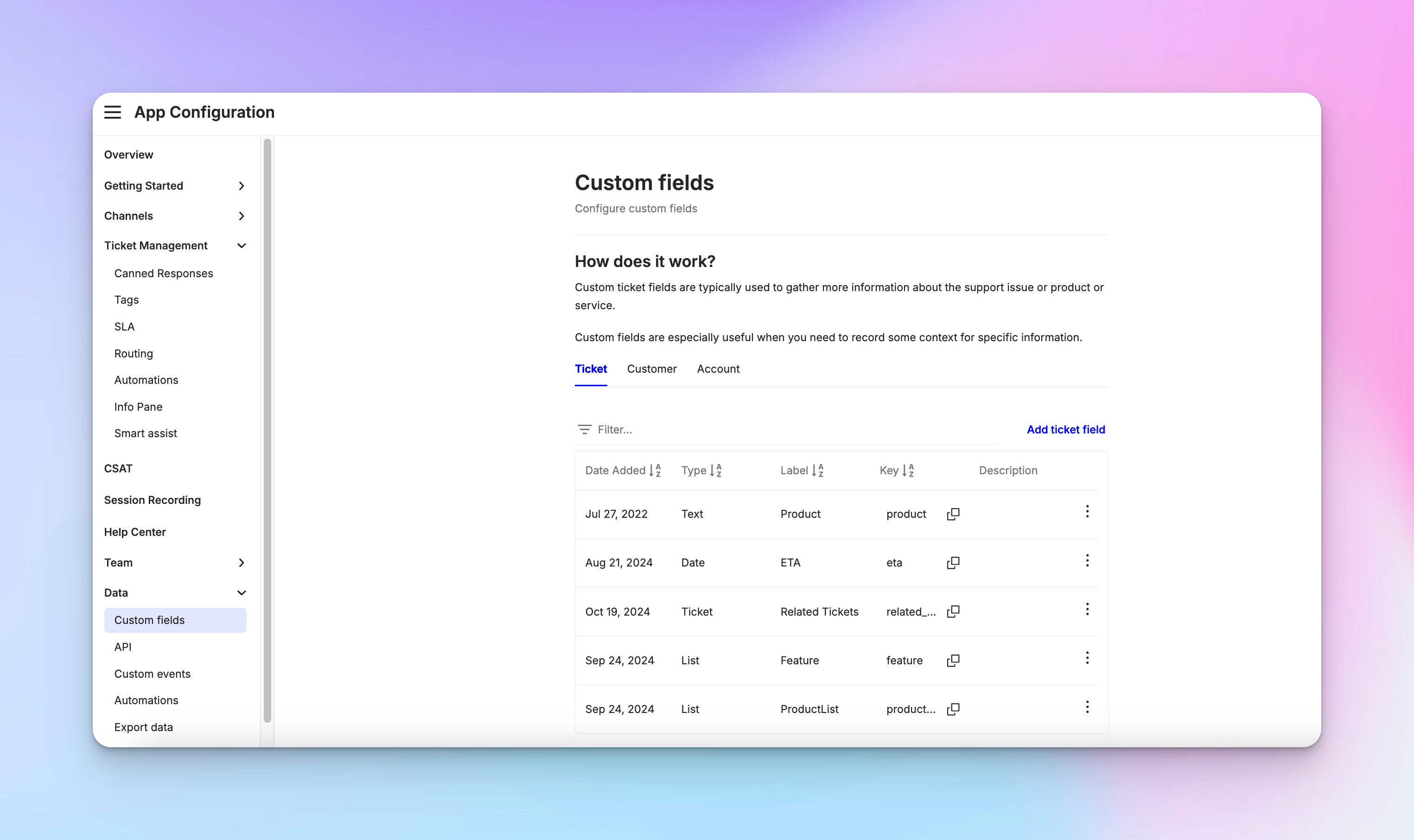 Custom fields | Atlas Help Center