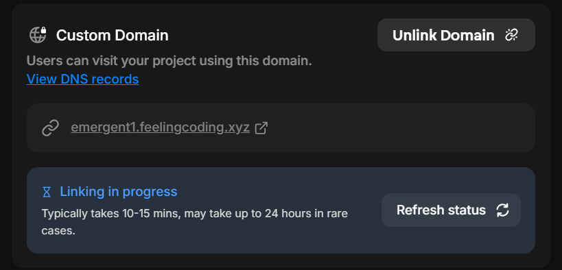 Deployments and Custom Domains | Emergent Help